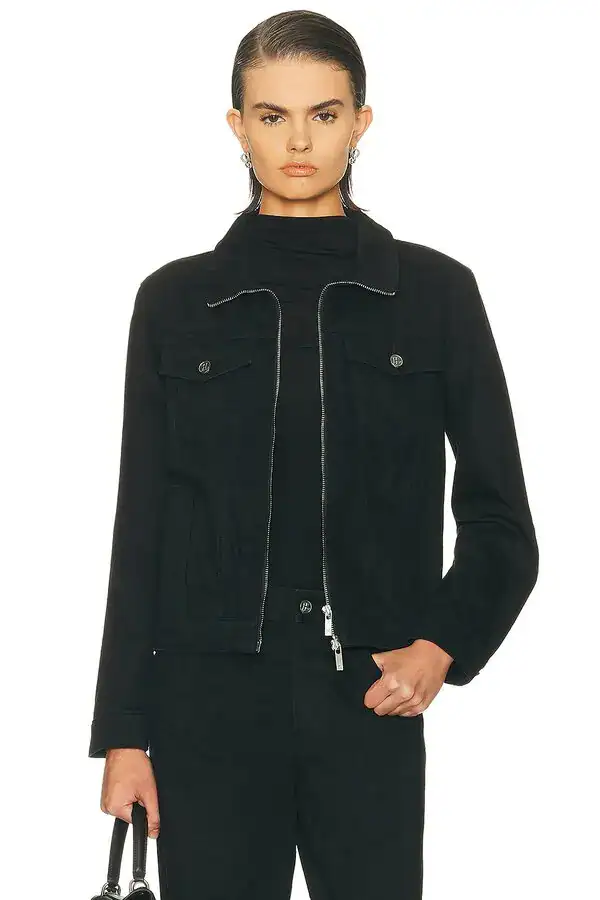 Helmut Lang Funnel Zip Jacket In Rinsed Black - 25% Off | Editorialist